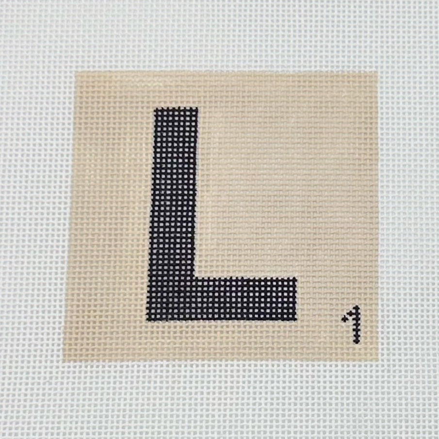 Scrabble Tile L - BW79 – Blue Waters Needlepoint