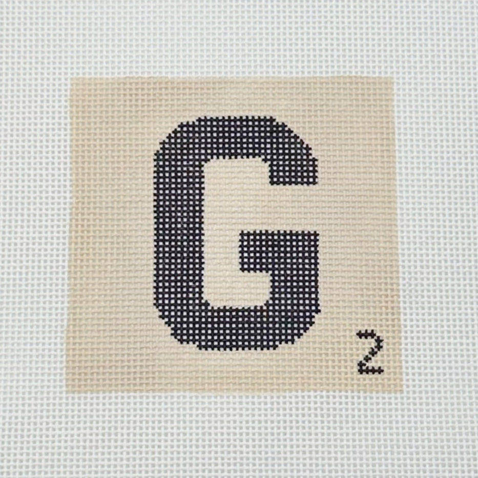 Scrabble Tile G - BW74 – Blue Waters Needlepoint