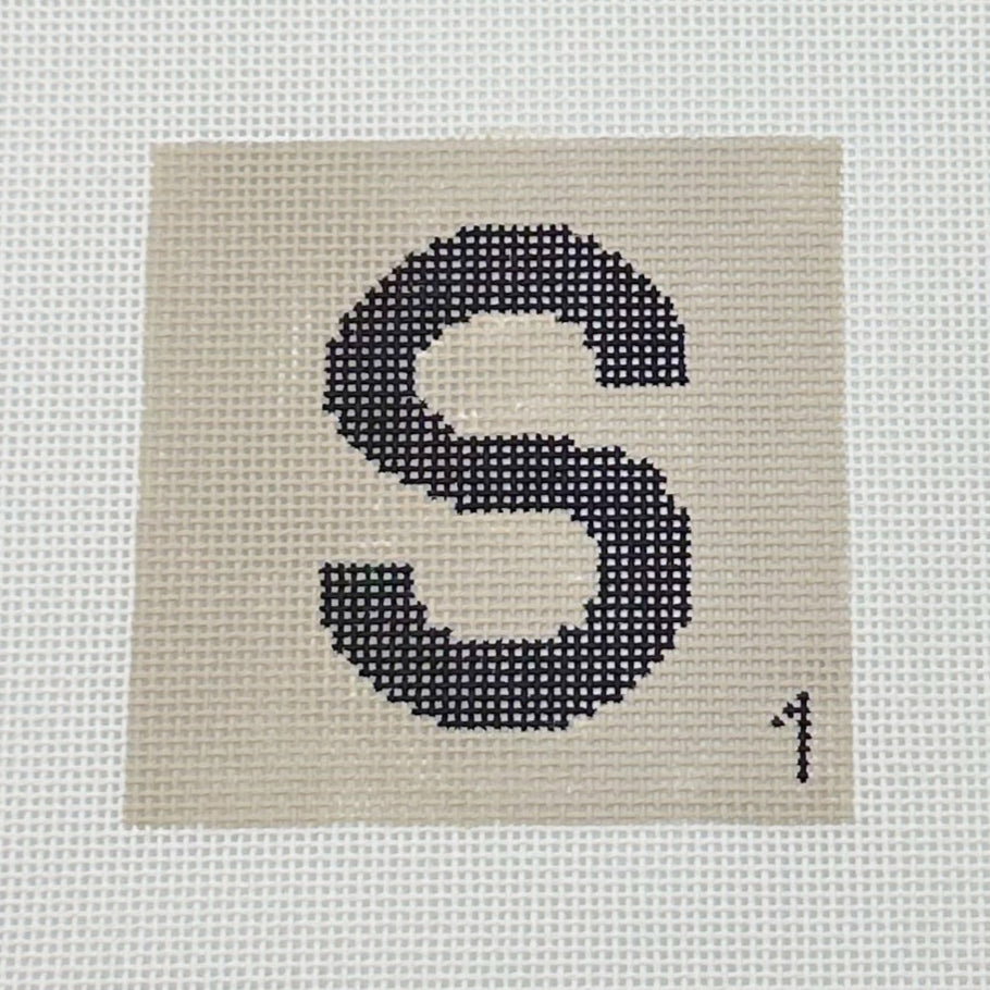 Scrabble Tile S - BW86 – Blue Waters Needlepoint